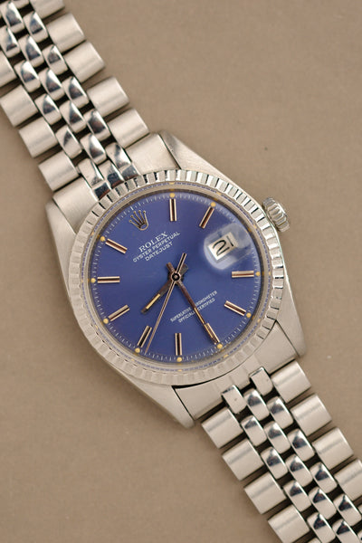 Rolex Datejust 1603 Indigo Dial w/ Cream Patina - 1978 – 25 Dials