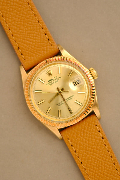 Rolex Datejust 1601 18K Gold w/ Amber Bezel - 1969 – 25 Dials