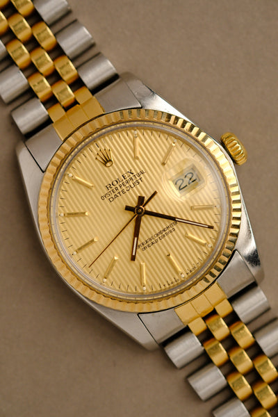 Rolex Datejust 16013 Tapestry Dial w/ Tan Patina - 1983 – 25 Dials