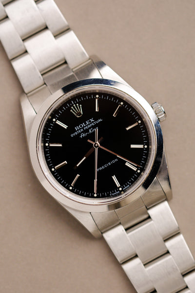 Rolex Air-King 14000 Black Dial w/ Service Card - 1998 – 25 Dials
